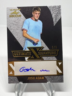 2022 Leaf Ultimate Signature Josh Adam Gold Auto /9 S-JA2 Manchester ...