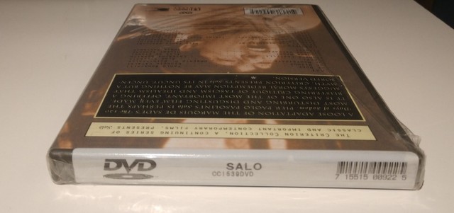 Salo, Or The 120 Days of Sodom (DVD, 1998, Criterion Collection) for ...