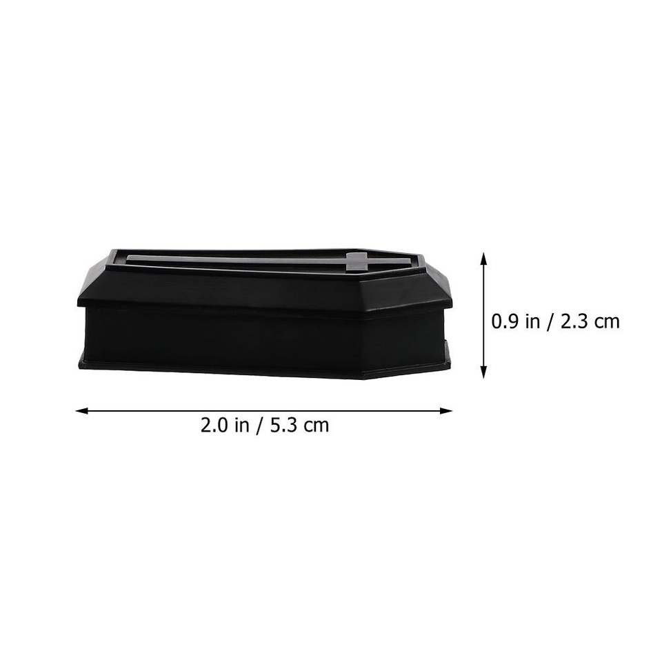 4 Pcs Small Coffin Boxes PVC Candy Boxes with Lid for Halloween Party ...