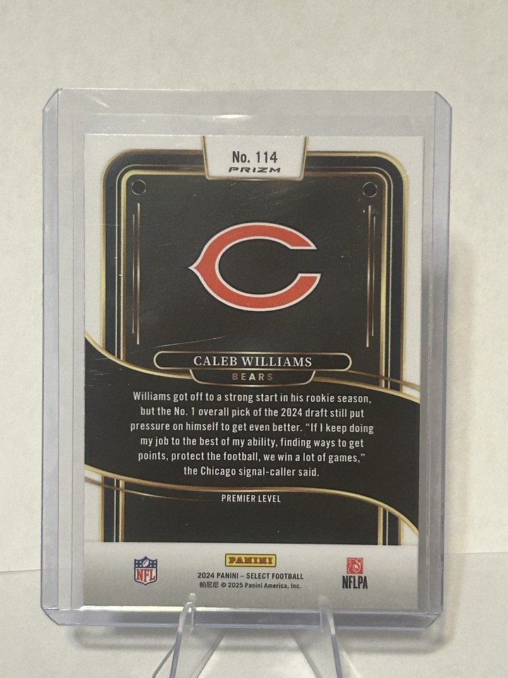 2024 Select Caleb Williams Premier RC Silver Prizm Rookie #114 Bears | eBay