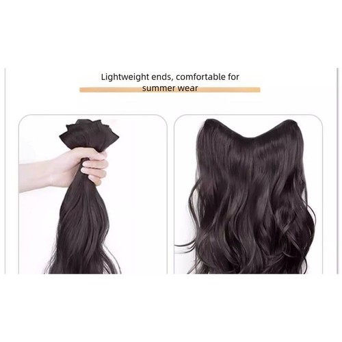 V Shaped Wavy Hair Extensions for For FRENCH Layered Look 55cm Clip In ...