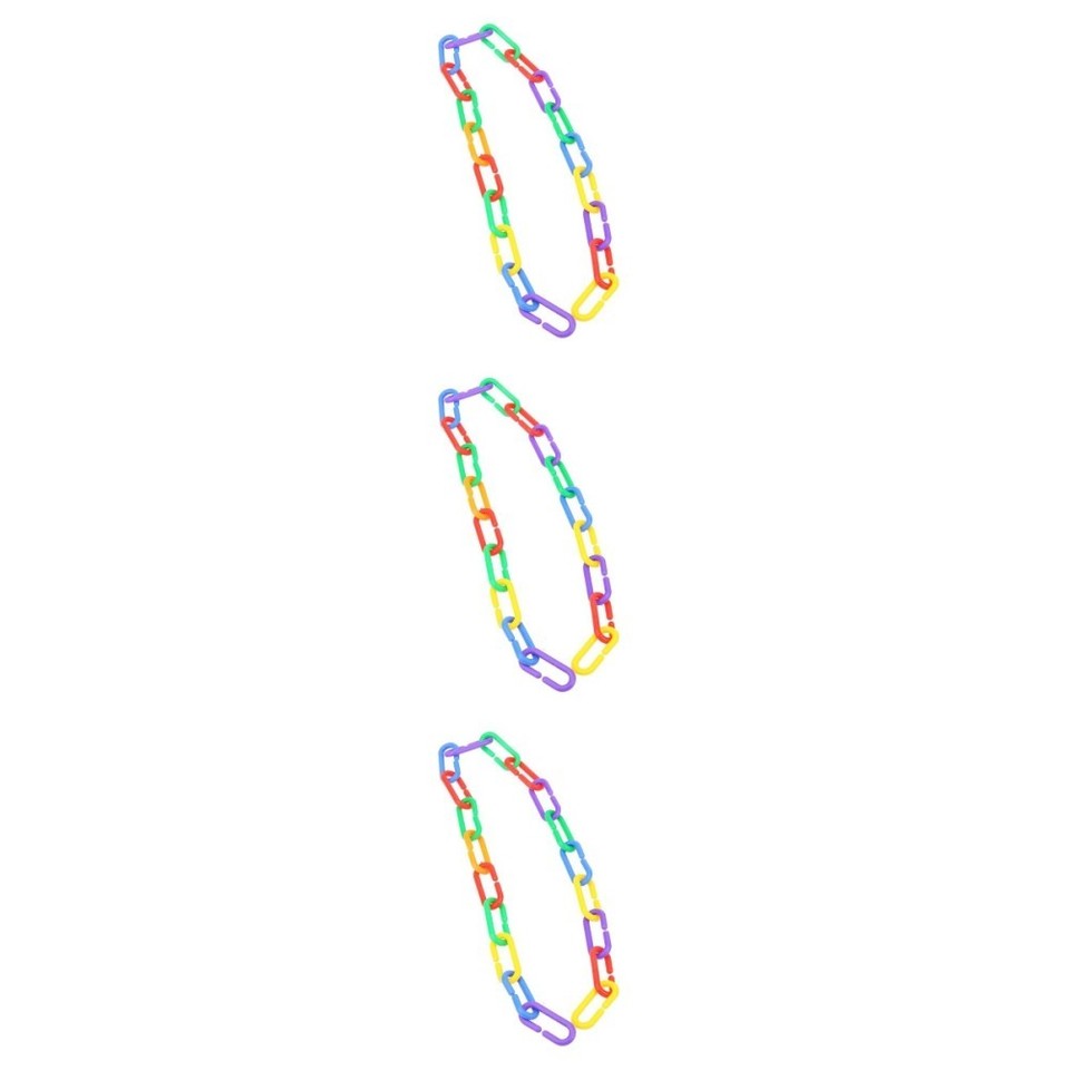 300 pcs Plastic Chain Playing Toy Bird Hanging Chain Toy Parrot Bite ...