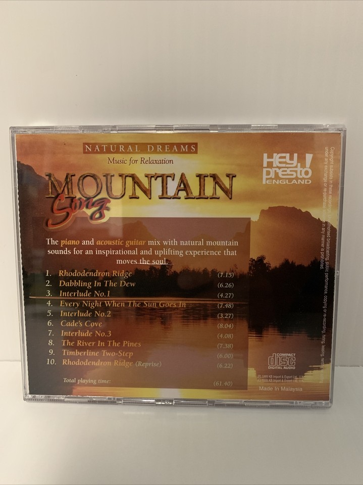 Mountain Song - Natural Dreams Music for Relaxation [Audio CD] | eBay
