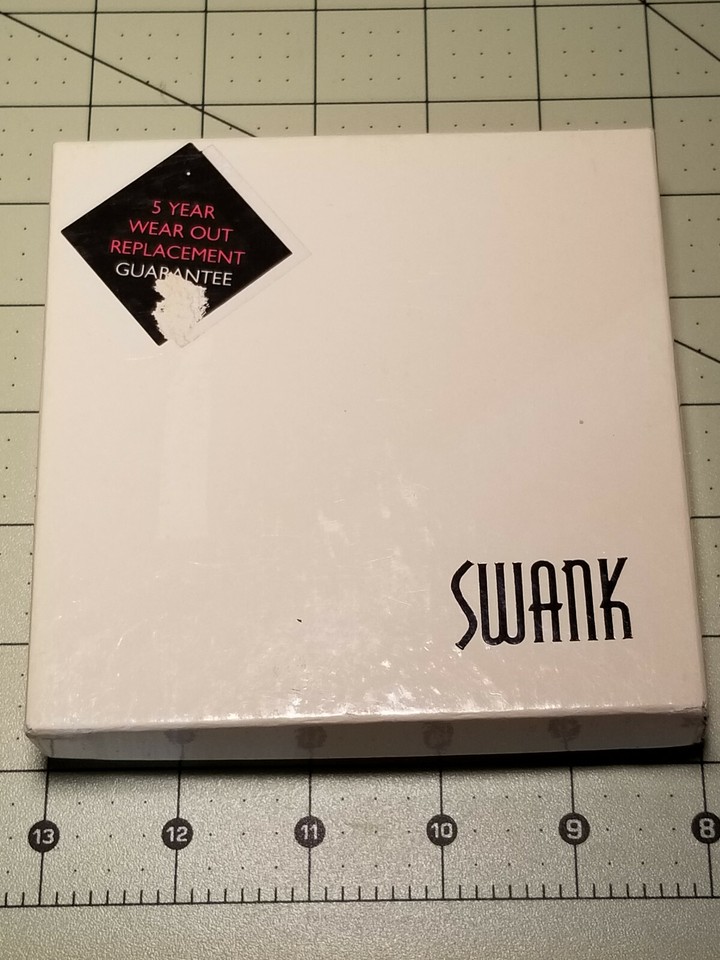 Swank Men's leather hipfold wallet new in box, black | eBay