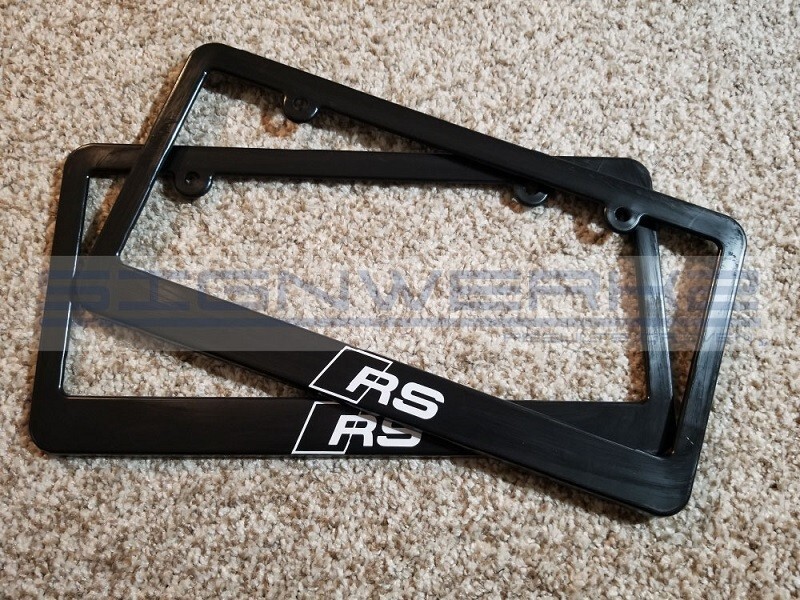 Audi RS License Plate Frames RS3 TTRS RS6 RS5 RS7 R8 2 color - Pair | eBay