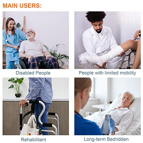 Transfer Belt with Padding Handles Medical Nursing Safety Gait Patient ...