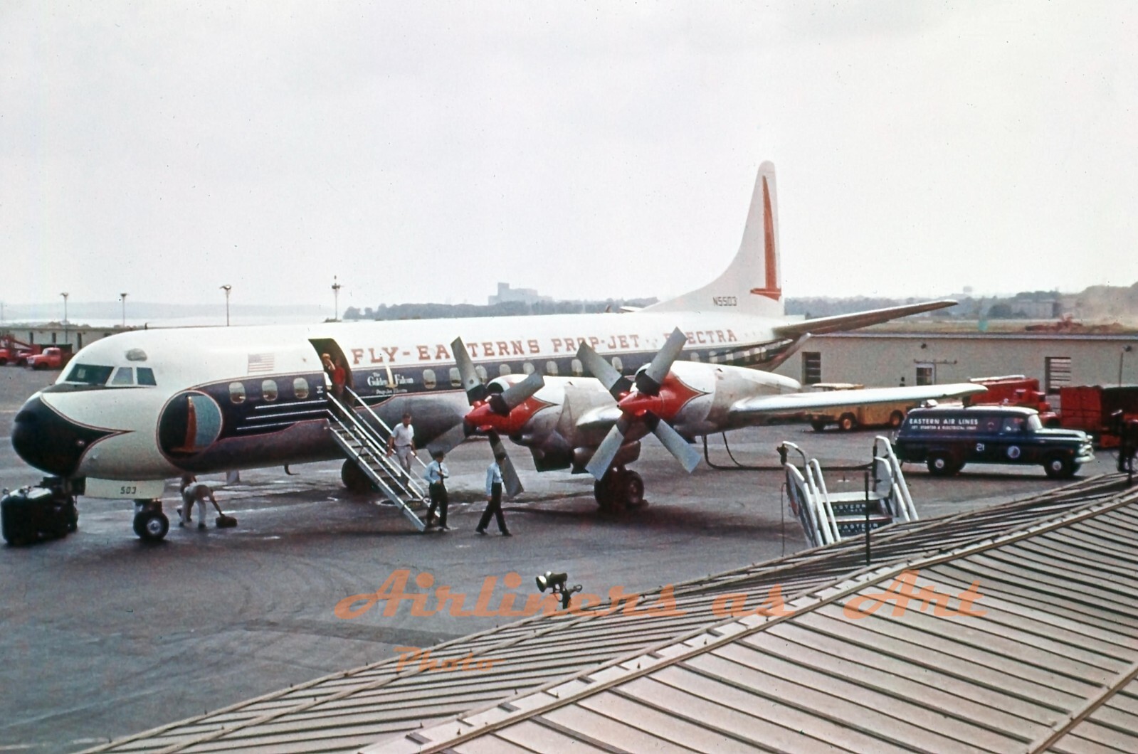 Eastern Airlines Lockheed L-188 Electra N5503 Late 1950s 8"x12" Color Print