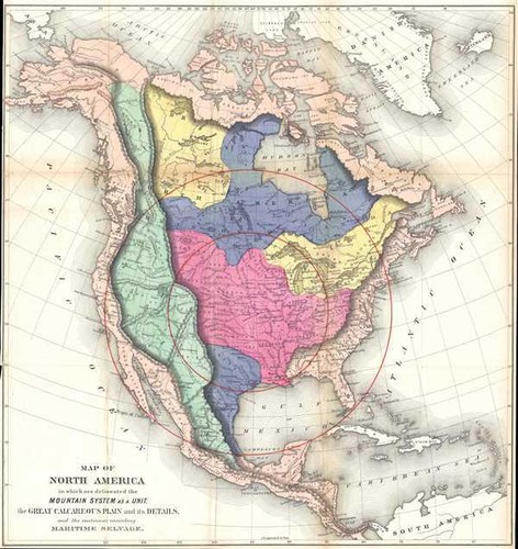 1873 Gilpin Geological Map of North America | eBay