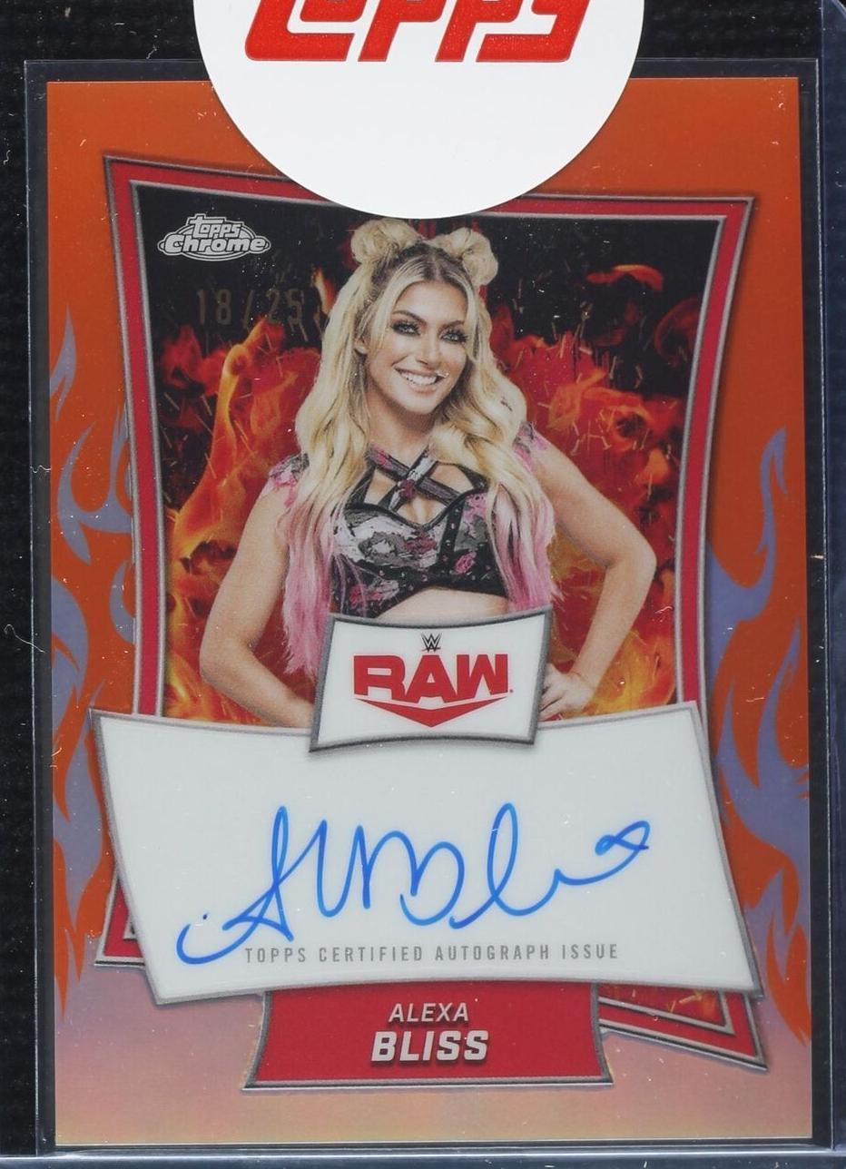 2025 Topps Chrome WWE - Red Brand Autographs Alexa Bliss #RBA-ALE ...