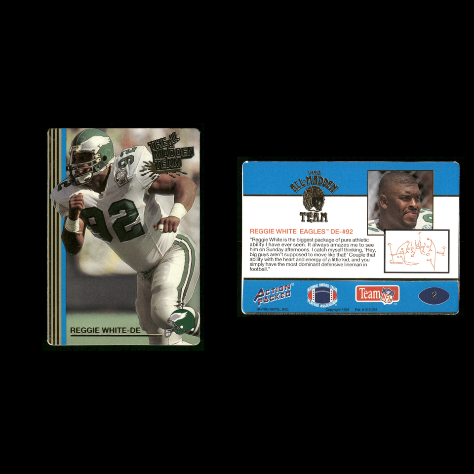 Reggie White #2 1993 Action Packed All-Madden Philadelphia Eagles ...