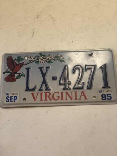 LICENSE PLATE Virginia CARDINAL DOGWOOD TREE 1995 | eBay