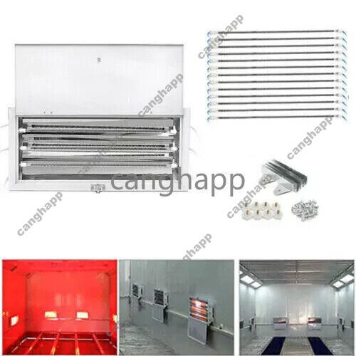 8ps 3KW Spray/Baking Booth Infrared Paint Curing Lamps Heaters Heating ...