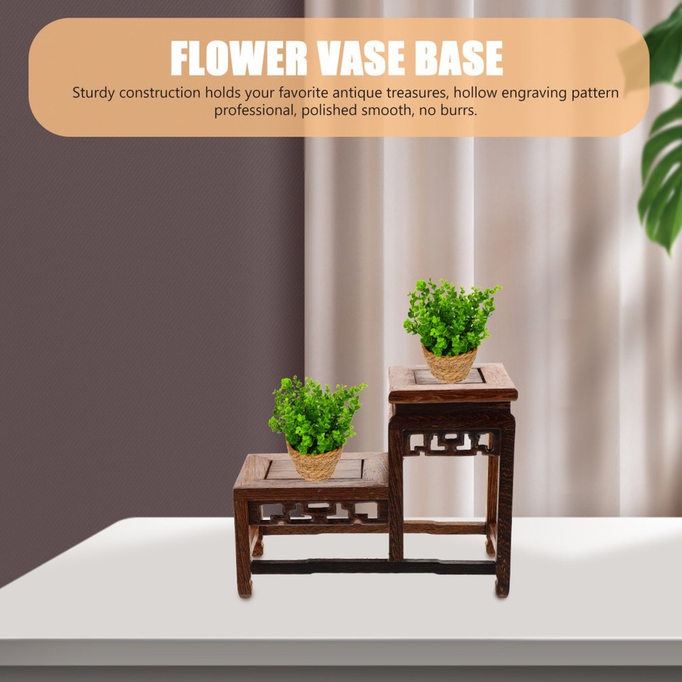 Wooden Base Stand For Flower Vase And Decorative Items 19X14X8cm | eBay ...