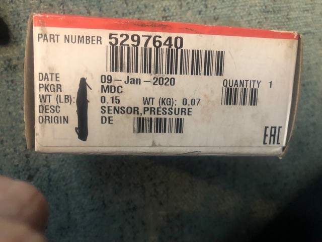 Genuine Cummins Fuel Rail Pressure Sensor 5297640 for sale online | eBay