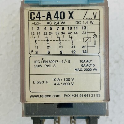 Releco MR-C C4-A 40 X/…V General Purpose Relay | eBay