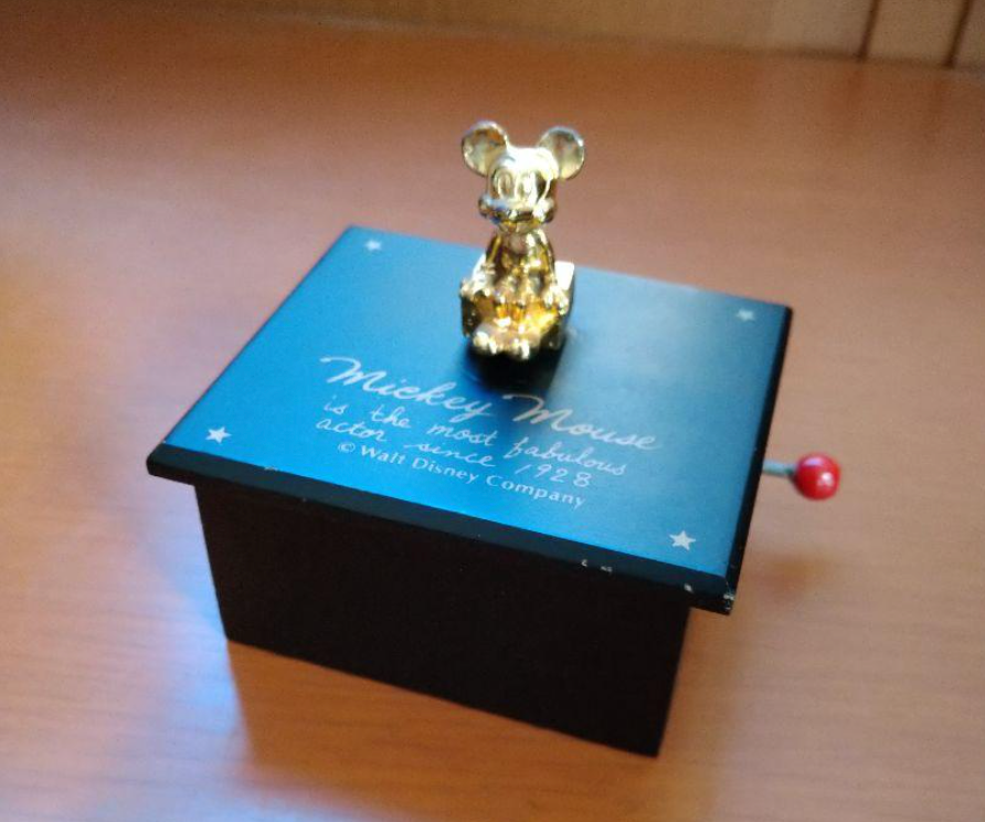 Vintage Disney Hand-Crank Music Box with Mickey Mouse - Plays Mickey ...