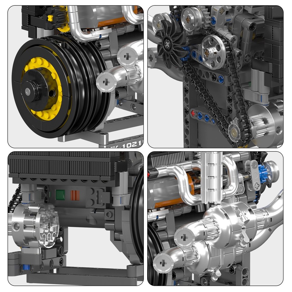Mould King 10215 V12 Engine Motor Bausatz Klemmbausteine Spielzeug 739 ...