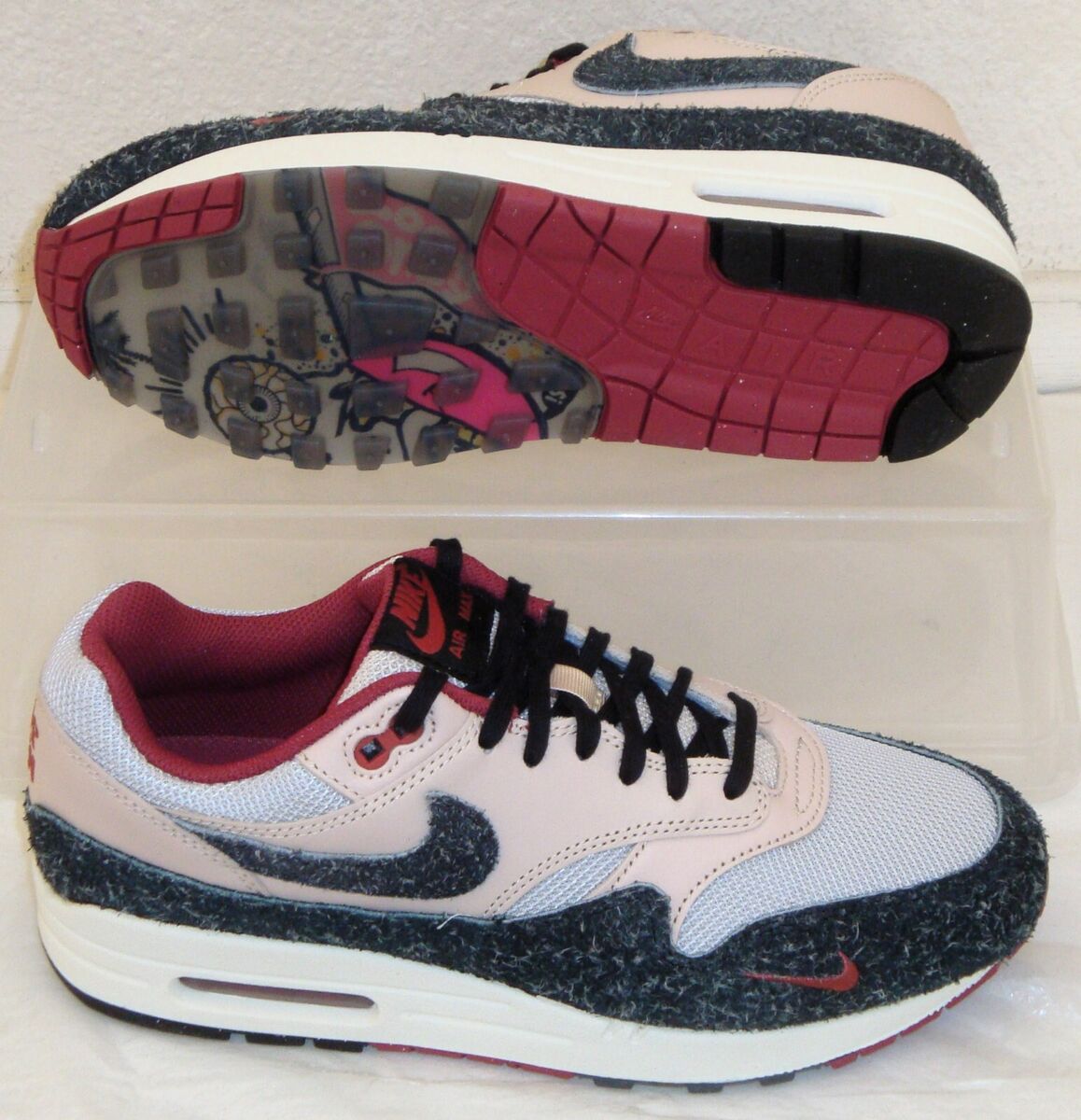 New Nike Air Max 1 Premium Pearl Grey Mens US Size 7.5 UK New Nike Air Max 1 Premium Pearl Grey Mens US Size 7.5 UK
