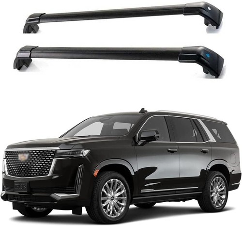 Fits 2021-2024 Cadillac Escalade Cross Bar Roof Rack Rails 2PCS | Black ...