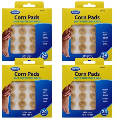 96x Corn Pads Foam Cushions Adhesive Rings Pain Relief Protective Foot ...