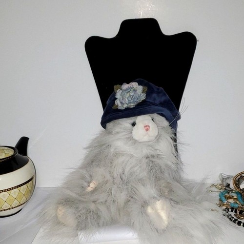 A Boyd's Collection Long Haired Fluffy Cat Plush Stuffed Animal Jointed ...