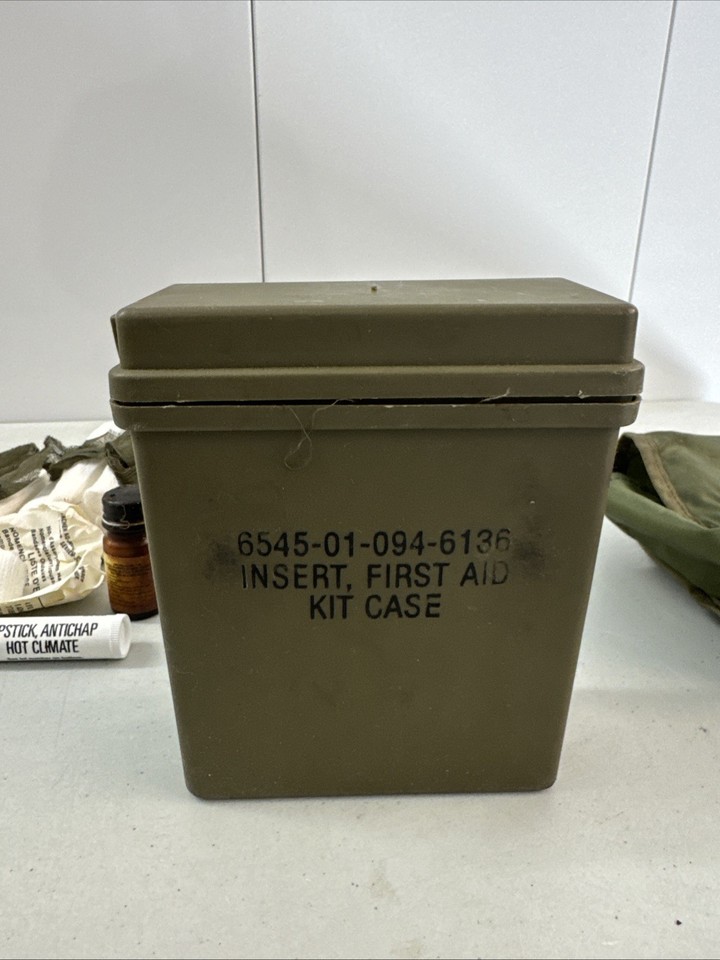 US Army Individual First Aid Kit Pouch w/Contents - | eBay