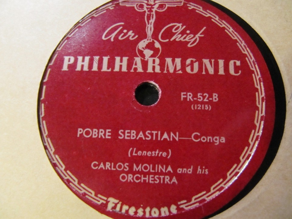 Puerto Rican 1940 CARLOS MOLINA Pobre Sebastian/ Make Love with Guitar ...