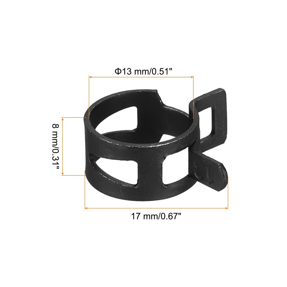 30 Pcs Fuel Line Clamps Spring Band Hose Clamps 5/16" 13mm, Black | eBay