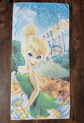 Vintage Disney Parks Tinkerbell Beach Bath Towel 32 X 60 EUC! | eBay