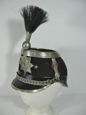 WWI Danish Swiss Royal Cavalry Dress Officers Shako with Horsehair ...