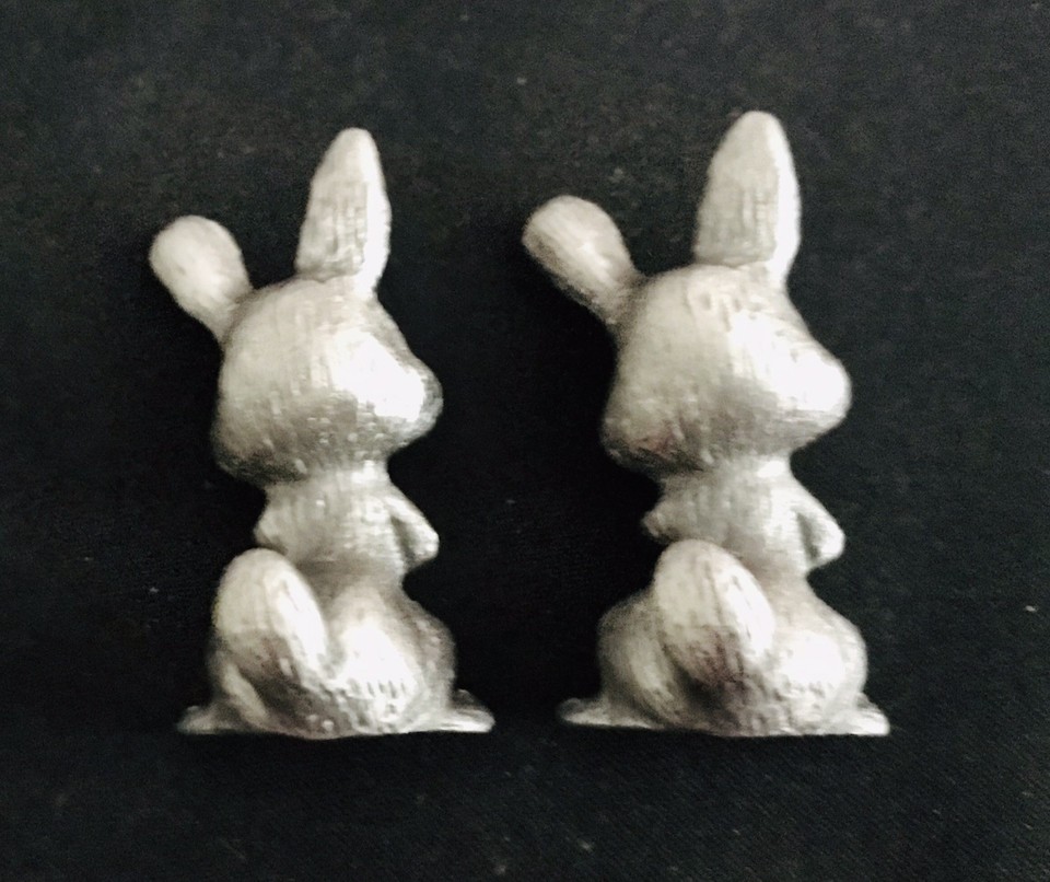 Solid Pewter Twin Bunnies Bunny Peter Rabbit Easter Silver Metal ...
