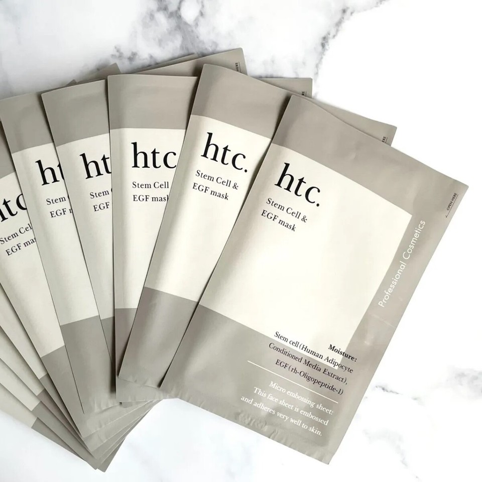 HTC Stem Cell & EGF Mask 10 Sheets x 33ml Hitokan Niacinamide Hito Skin ...