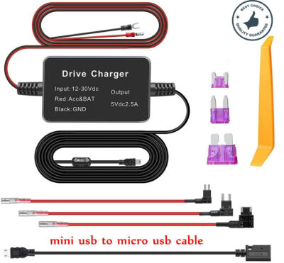 Micro USB Car Hard Wire Kit Box HardWire Charger Adapter For Dash Cam ...