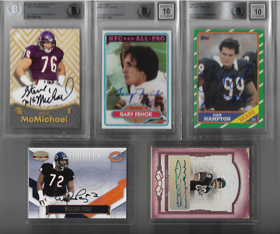 Steve Mcmichael FRIDGE Dan Hampton Ditka Fencik Auto BEARS Autograph ...