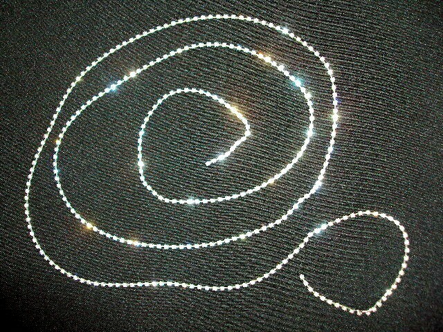 Rhinestone Necklace Lariat Chain Wrap Around Convertible Silver 58in ...