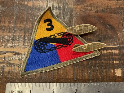 ORIGINAL WWII US 3RD ARMORED PATCH TANKER INSIGNIA LOT | eBay