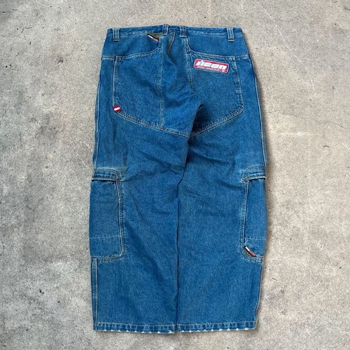 Icon Mens Anthem Motorcycle Jeans Blue Cargo Biker Medium Wash Denim ...