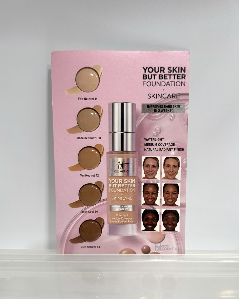 3x IT YOUR SKIN BUT BETTER FOUNDATION SKINCARE SAMPLES 5 SHADES NEW | eBay