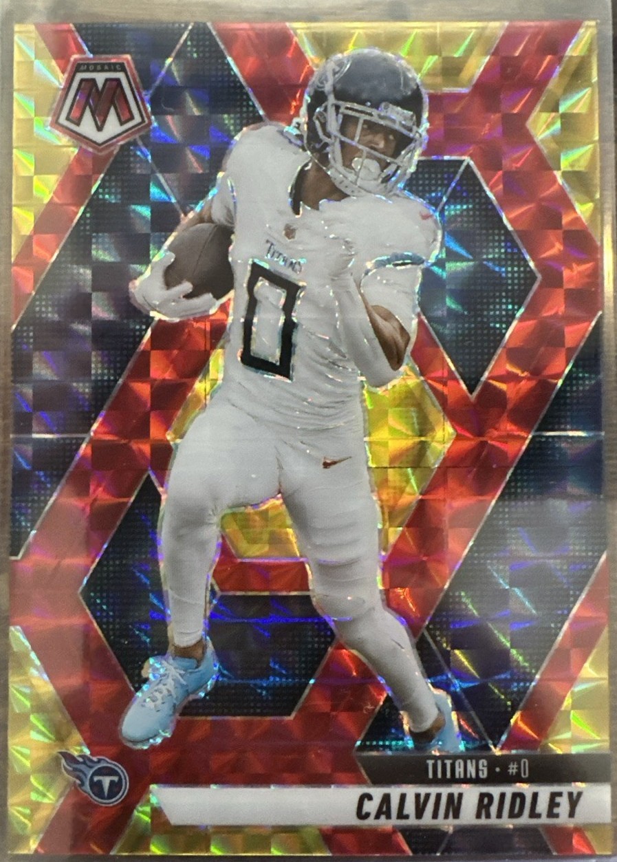 2025 Panini Mosaic - Calvin Ridley #216 Choice Fusion Red & Yellow ...