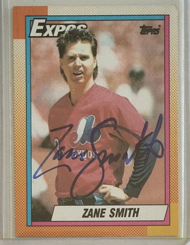 Autograph....1990 Topps #48 Zane Smith Montreal Expos Baseball Card | eBay