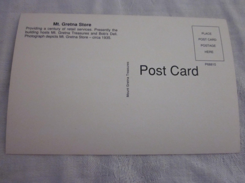 Postcard Mt Gretna park PA Essolene Gas station Bob's Deli Store 1935 ...