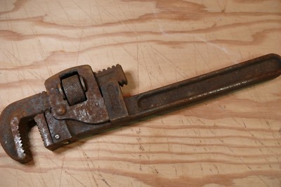 Antique 10" Trimo Pipe Wrench Dropped Forged Steel | eBay