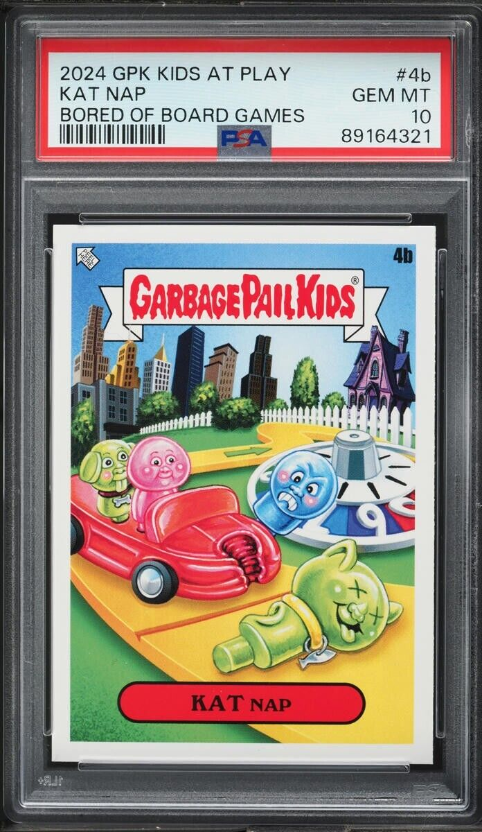 Kat Nap PSA 10 GEM POP 1 2024 Garbage Pail Kids At Play #4b Bored of ...