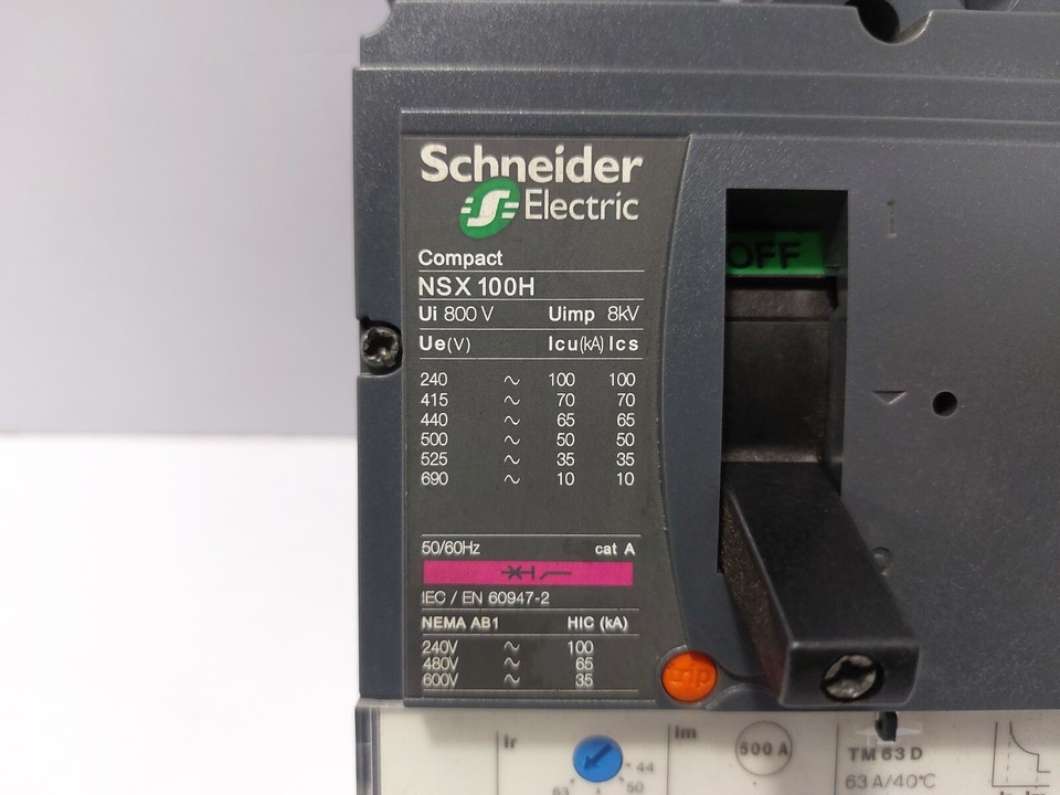 Schneider Electric NSX100H Circuit Breaker NSX100-160-250 F/N/H/NA | eBay