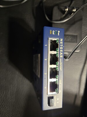 NetGear Ethernet Hub Blue EN 104tTP Ethernet Hub 4 port | eBay