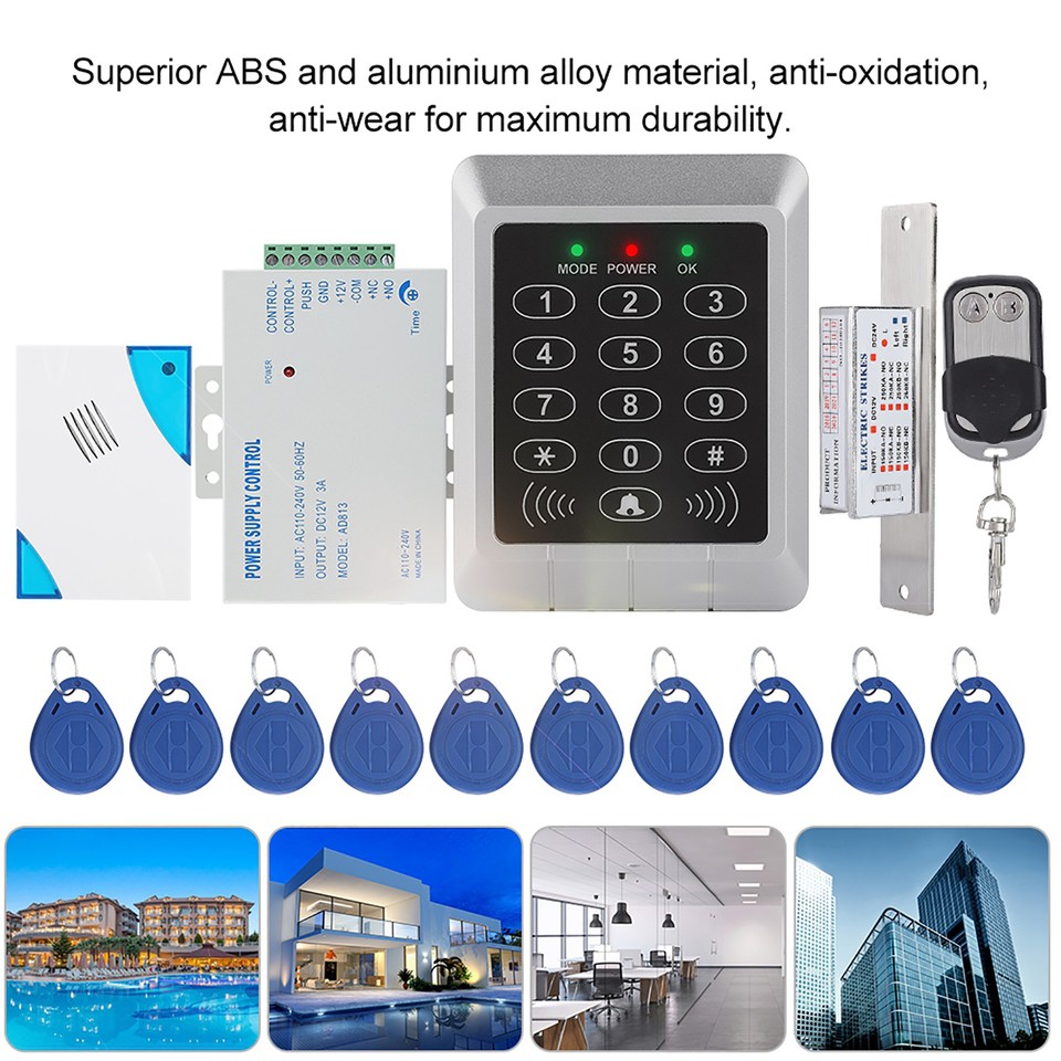 RFID Keypad Access Control Kit Door Lock 125KHz EM Card Password For ...