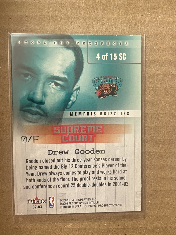 2002-03 Hoops Hot Prospects Supreme Court Drew Gooden #4SC Rookie RC | eBay