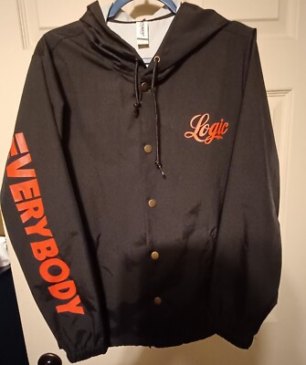 LOGIC Rapper Tour Everybody Windbreaker Outdoor Jacket Size Small Black ...
