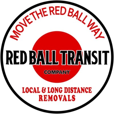 Red Ball Transit Trucking Company NEW Sign 28" Dia Round AMERICAN STEEL ...