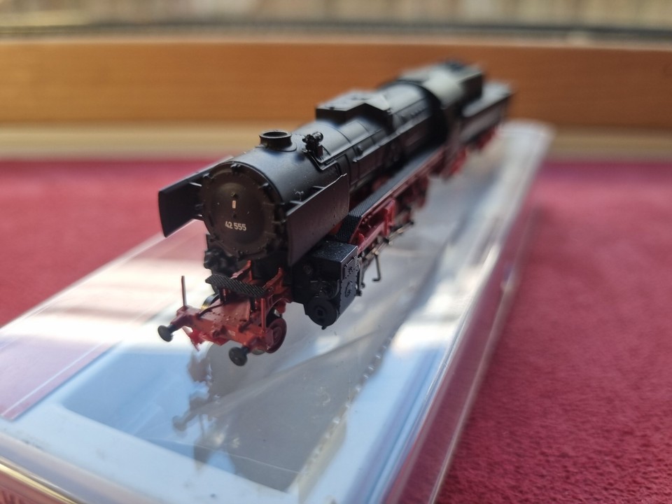 FLEISCHMANN GERMAN DB RAILWAYS 2-10-0 STEAM LOCOMOTIVE #42 555 (BOXED ...